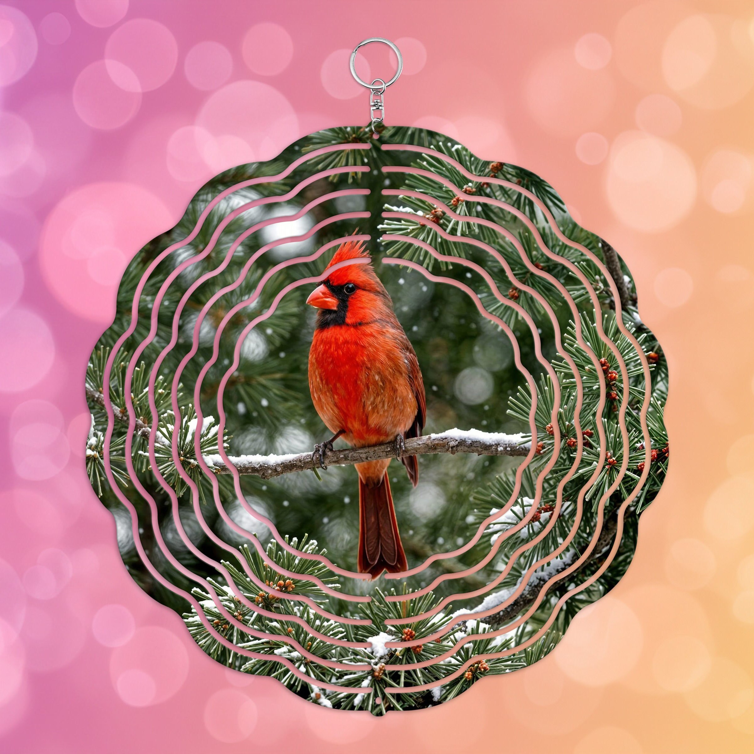 Red Cardinal Wind Spinner PNG, Wind Spinner Sublimation Design ...