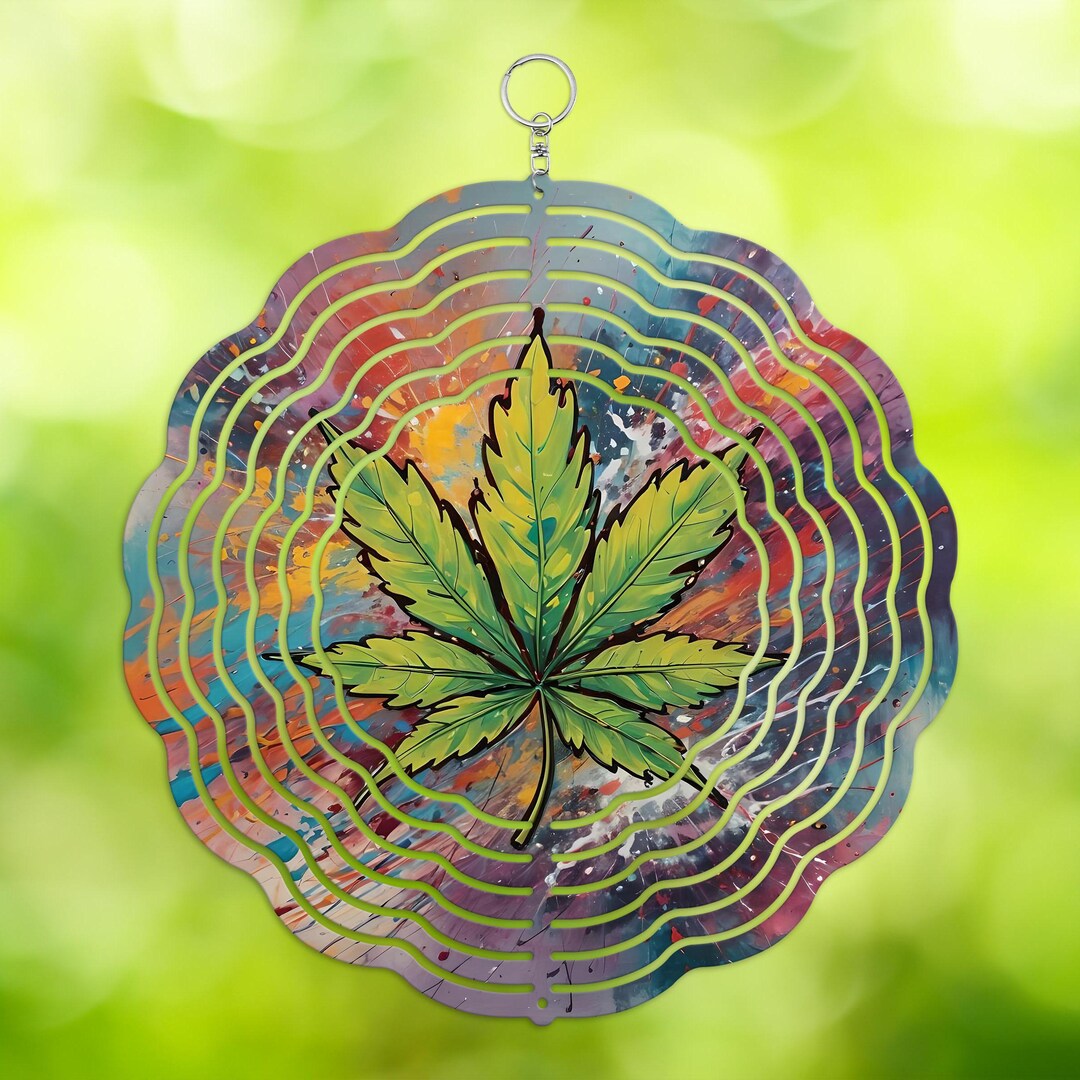 Weed Wind Spinner PNG, DIY Yard Decor Sublimation Design, Cannabis, Marijuana, Windspinner ...