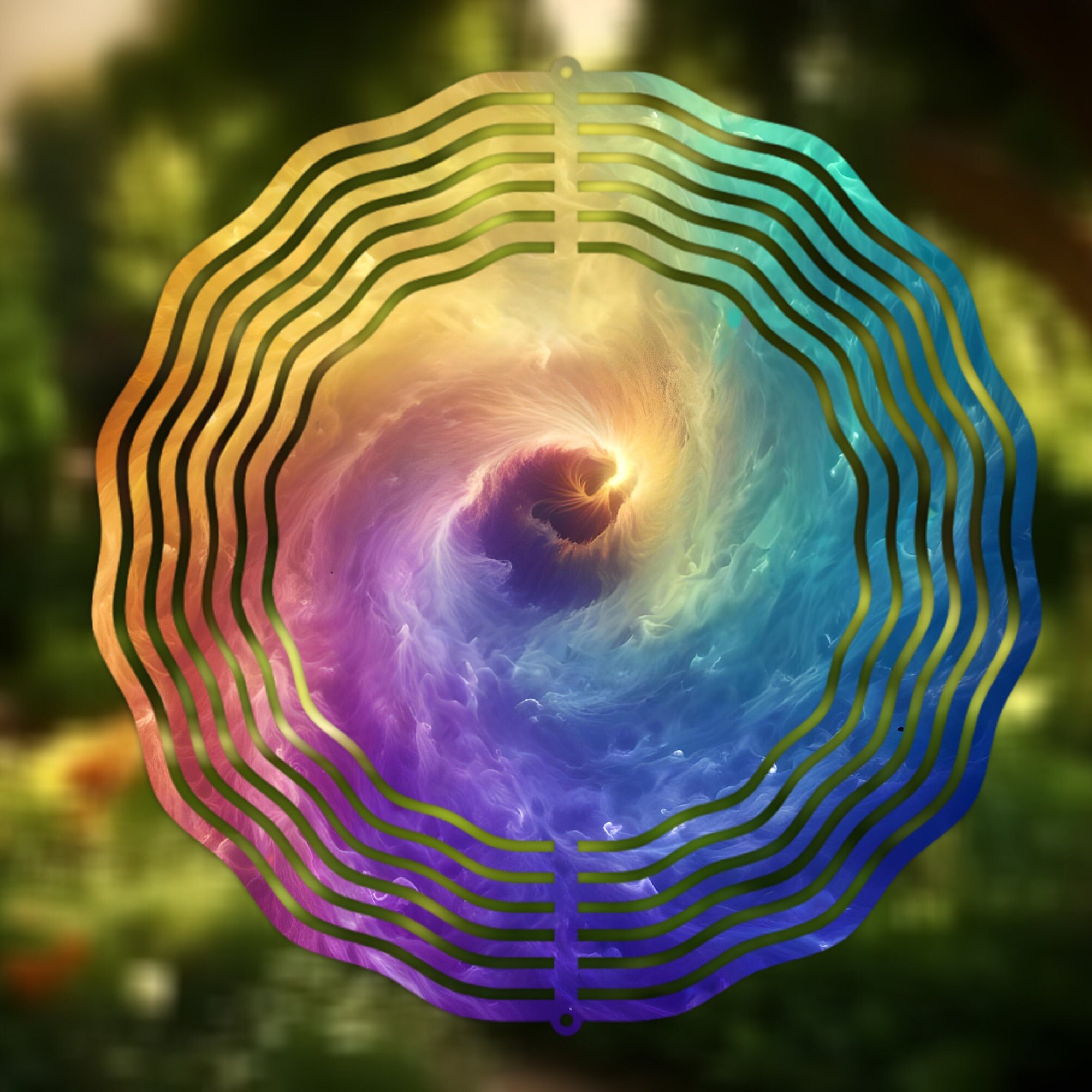 Rainbow Vortex Wind Spinner PNG, Wind Spinner Sublimation Design ...