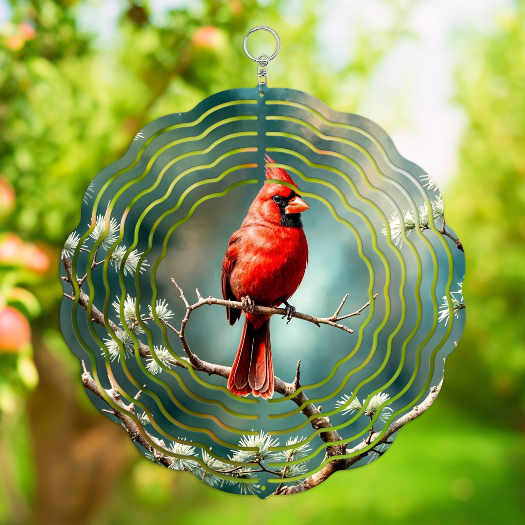 Red Cardinal Wind Spinner PNG, Wind Spinner Sublimation Design ...