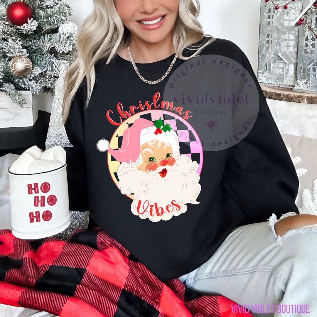 Checkered Santa Claus Png, Retro Santa PNG, Merry Christmas Png, Retro Christmas Png, Christmas ...