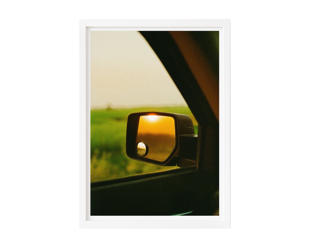 Fine Art Photography Print Sunset Through Rear View Mirror Print Framed ...