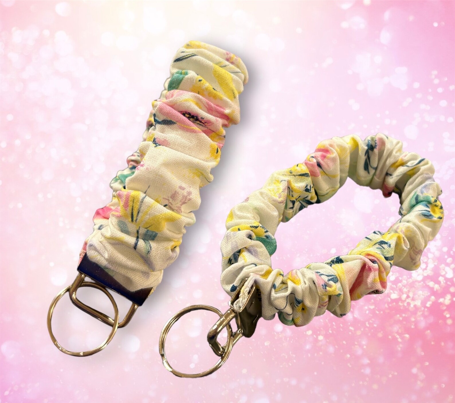 Scrunchie Keychain Wristlet – Functional Accessory With Keyring - Etsy