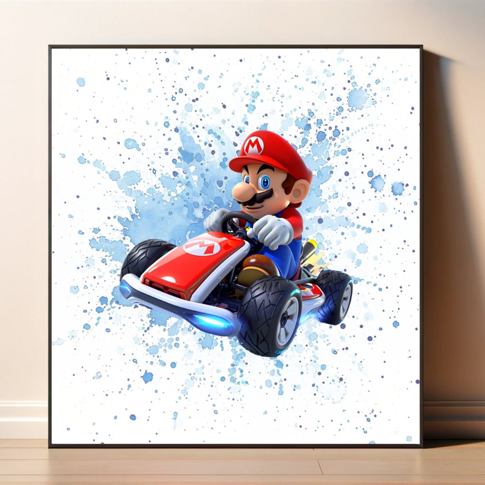 Super Mario Poster Artwork, Super Mario Fan Art Bundle: Watercolor ...