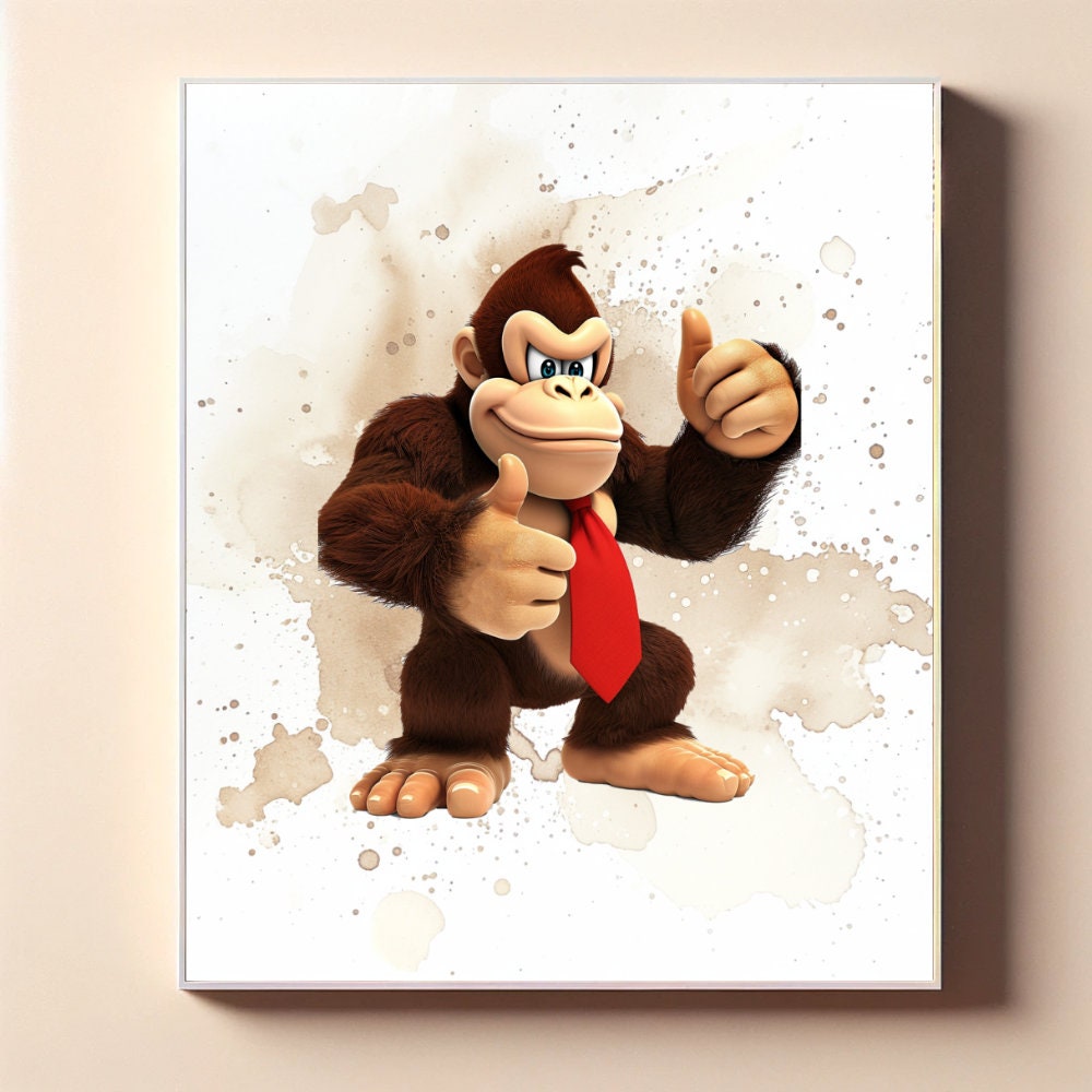 Super Mario Poster Artwork, Super Mario Fan Art Bundle: Watercolor ...