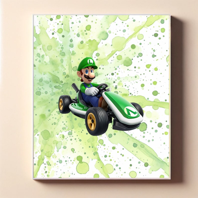 Super Mario Poster Artwork, Super Mario Fan Art Bundle: Watercolor ...