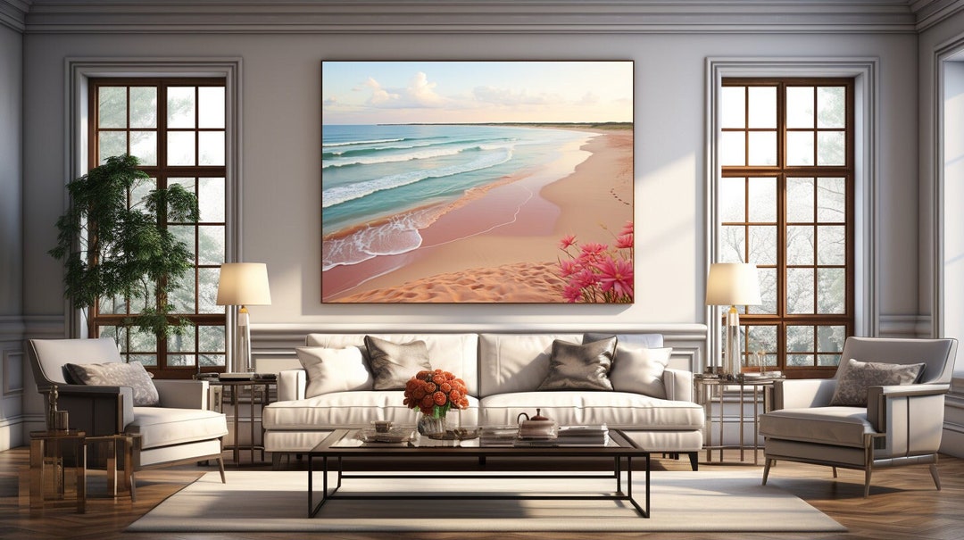 Beach Sunrise Digital Print, Printable Coastal Wall Art, Ocean Poster ...