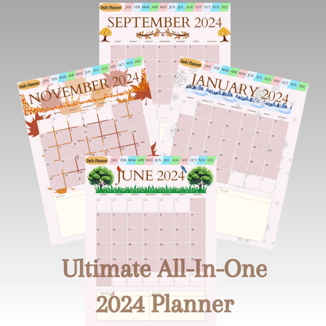 2024 Ultimate ADHD Planner, All-in-one Digital Sticker Calendar ...