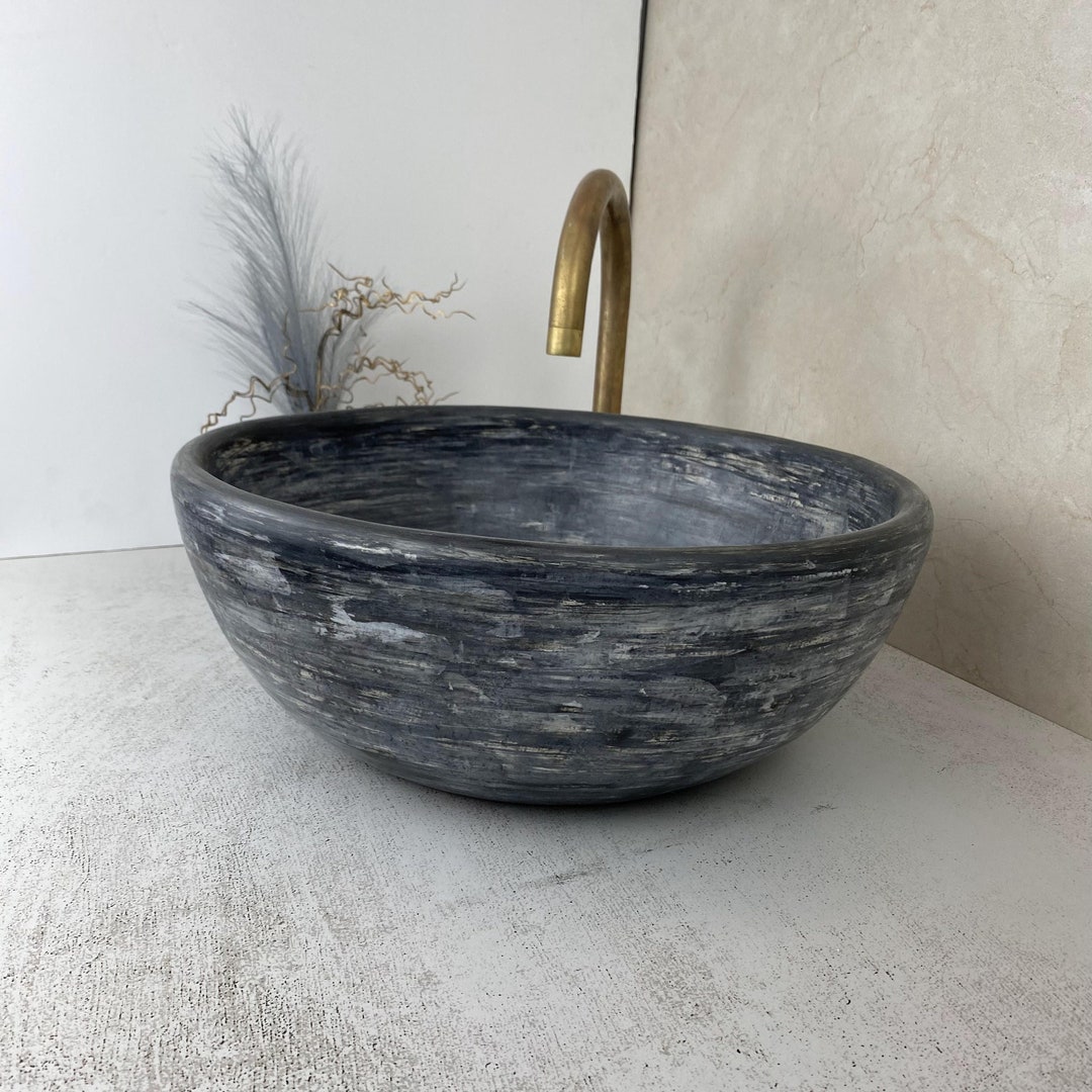 35cm Black Tadelakt Terracotta Semi-matte Sink Timeless Charm for Your ...