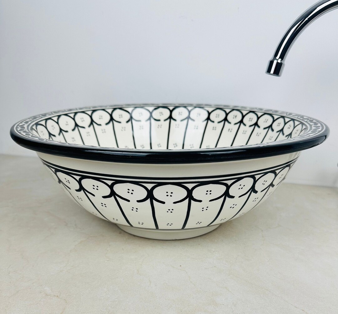 Vessel Sink-decorative Ceramic Basin-handpainted Ceramic Basin-colorful ...