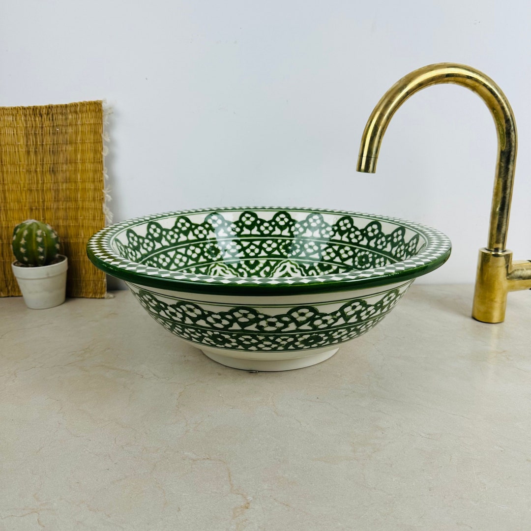 Emerald Green Bathroom Vessel Sink Made From Ceramic-undermount Sink ...