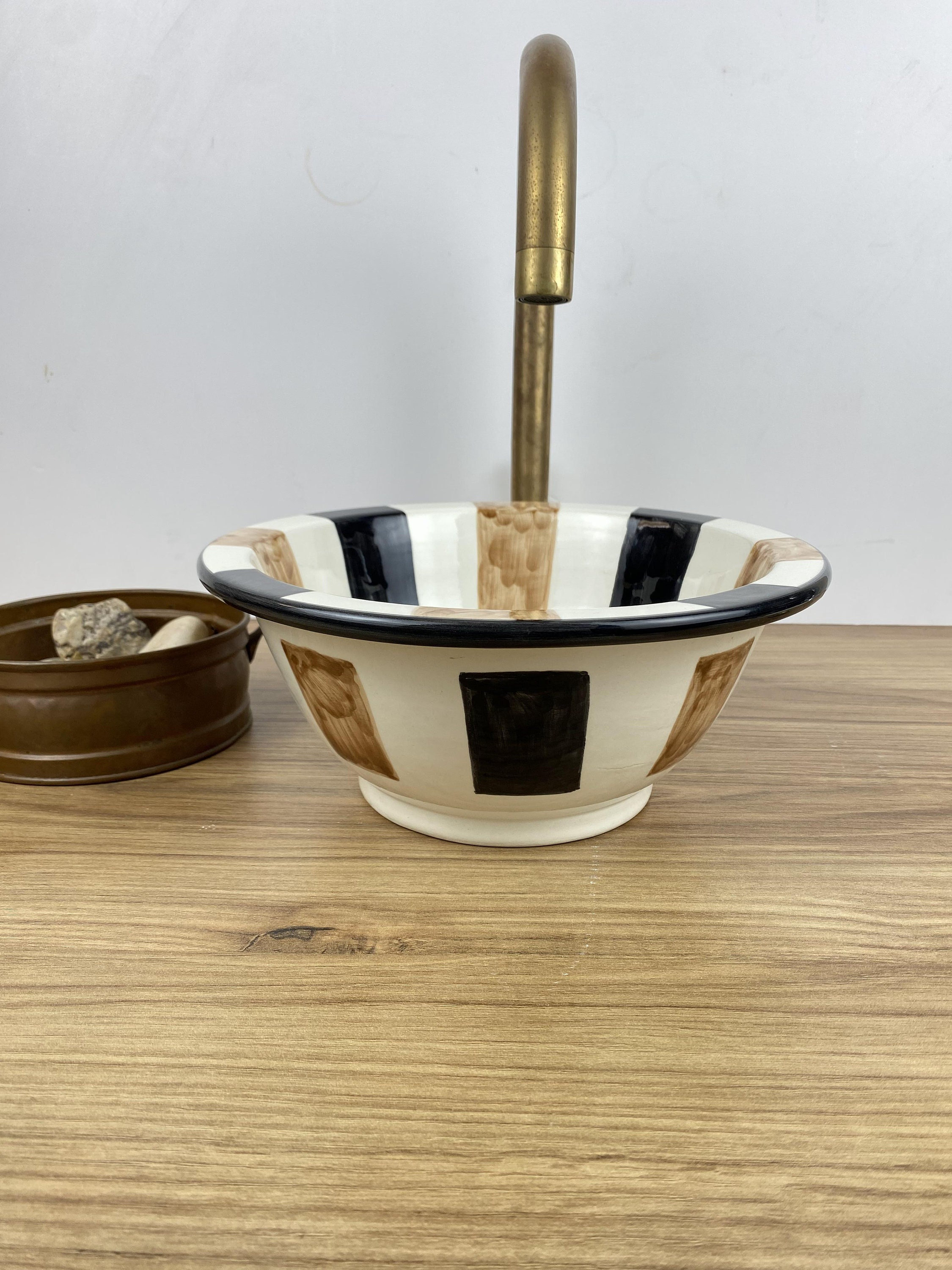 Minimalist Ceramic Sink Sleek Handmade Bathroom Basin Rustic ...