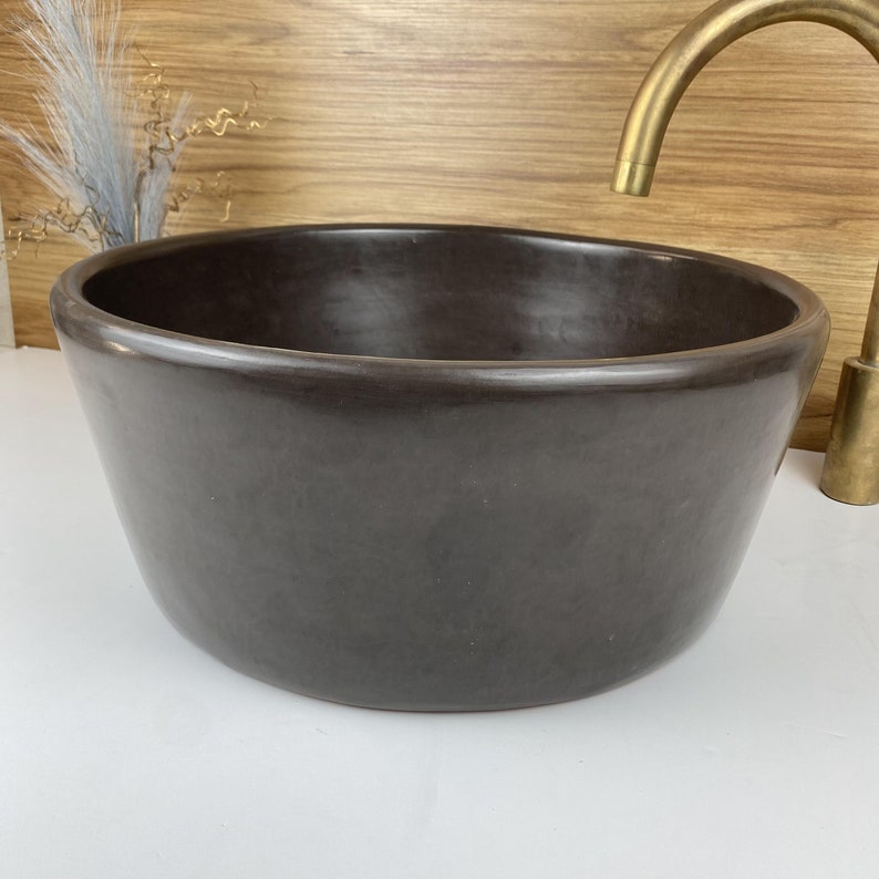 Brown Tadelakt Sink-handmade Tadelakt Sink-unique Handcrafted Tadelakt ...