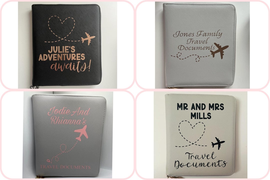 Personalised Travel Organiser, Family Holiday Organiser, Travel Gift ...
