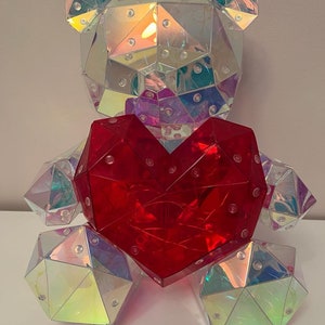 Holographic Light up LED Teddy Bear in Gift Box for Valentine's Day ...