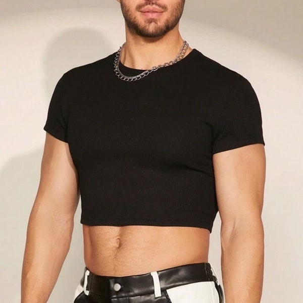 Graphic Crop Top Men - Etsy