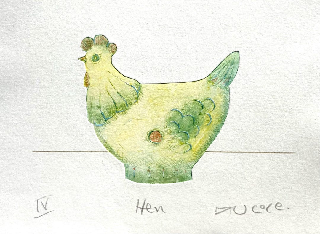 Hen Original Tetrapak Print Green - Etsy