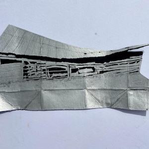 Broken Barn Original Drypoint Etching Tetrapak Wall Art - Etsy