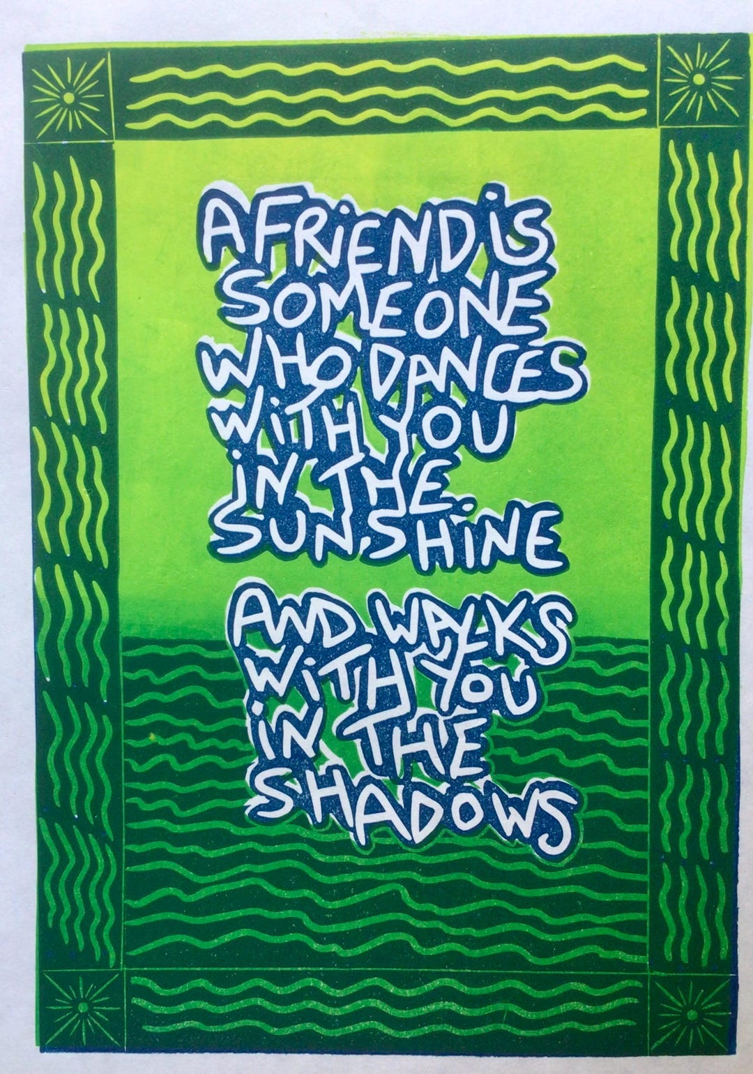 Original Linocut Artists’ Booklet Repurposed Artwork Words - Etsy