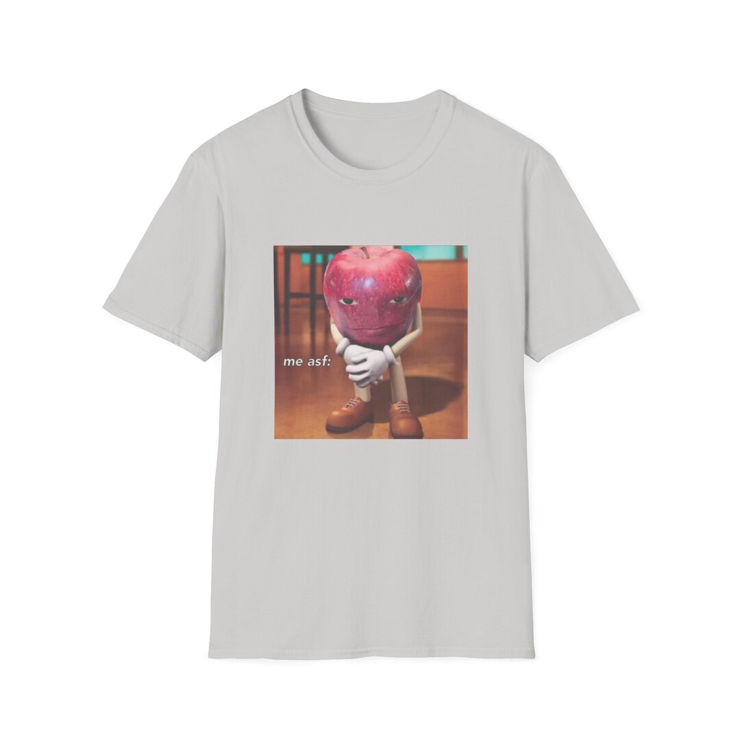 Me Asf Apple Wapple Funny Apple With Face Meme Unisex Tee - Etsy