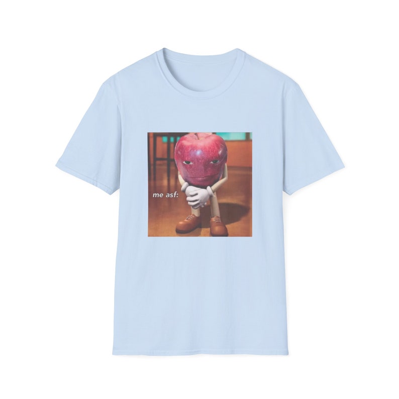 Me Asf Apple Wapple Funny Apple With Face Meme Unisex Tee - Etsy