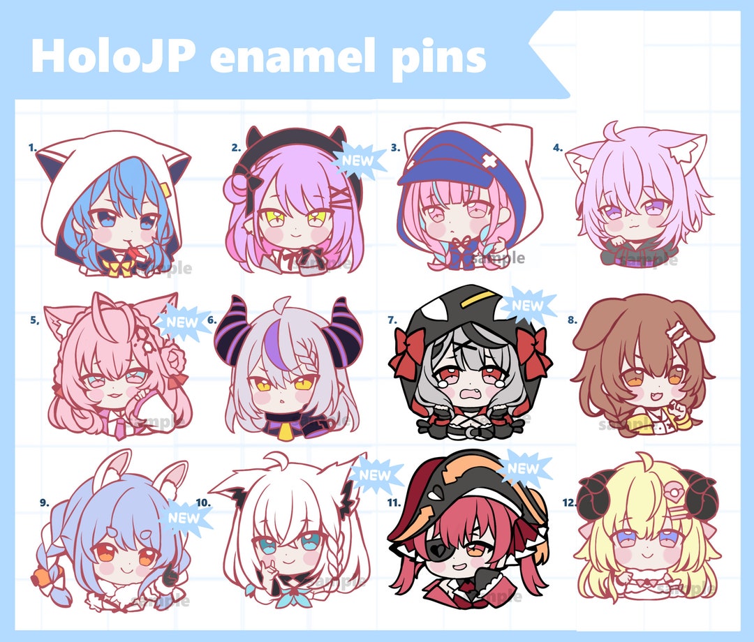 Hololive JP Enamel Pins - Etsy