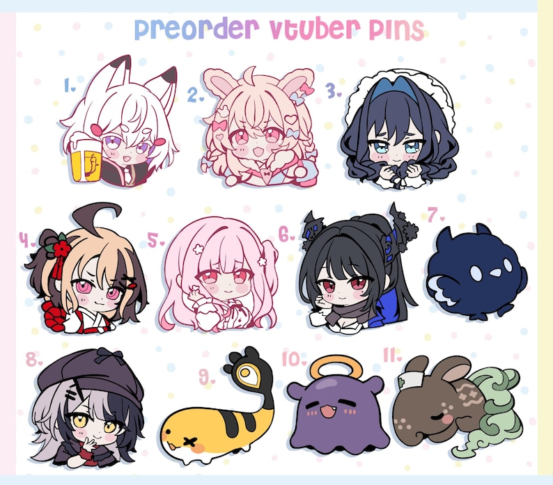 Pippa Tenma Nimi Holoen Vtuber Enamel Pins - Etsy