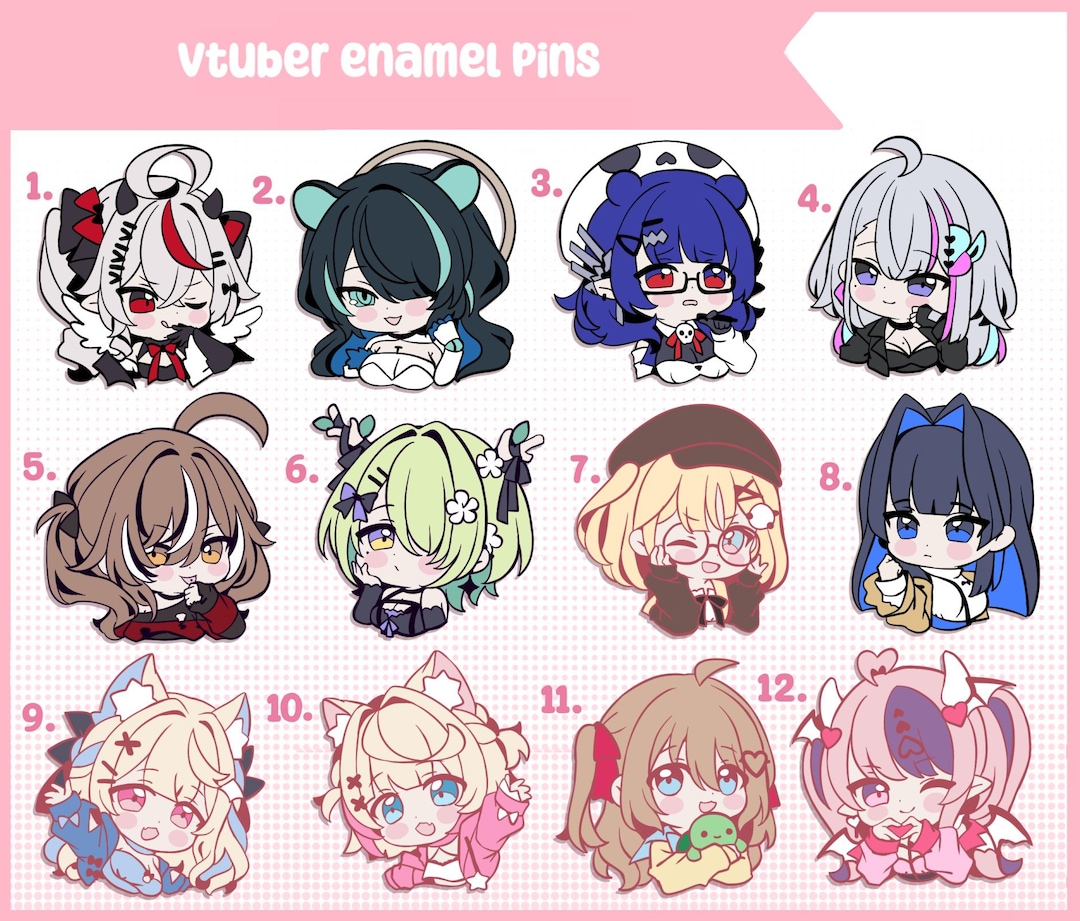 Phase Connect and Indie Vtuber Enamel Pins - Etsy