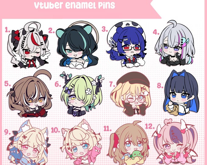 Phase Connect and Indie Vtuber Enamel Pins - Etsy