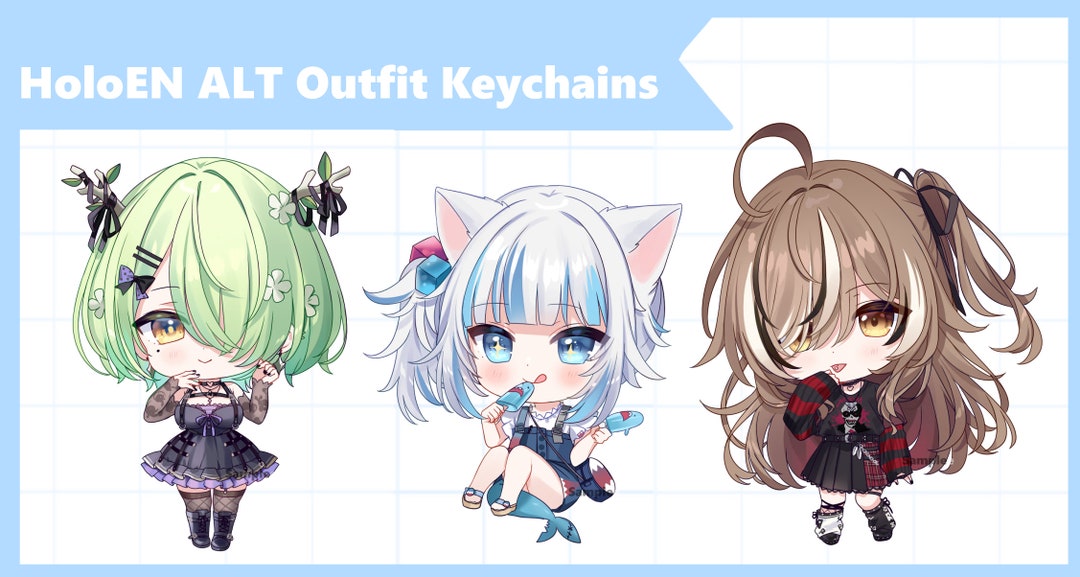 Holoen Alt Outfit Keychains - Etsy