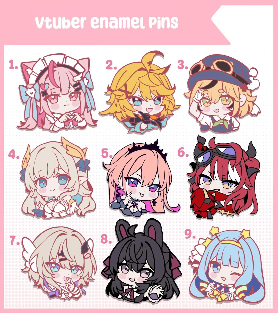 Phase Connect and Indie Vtuber Enamel Pins - Etsy