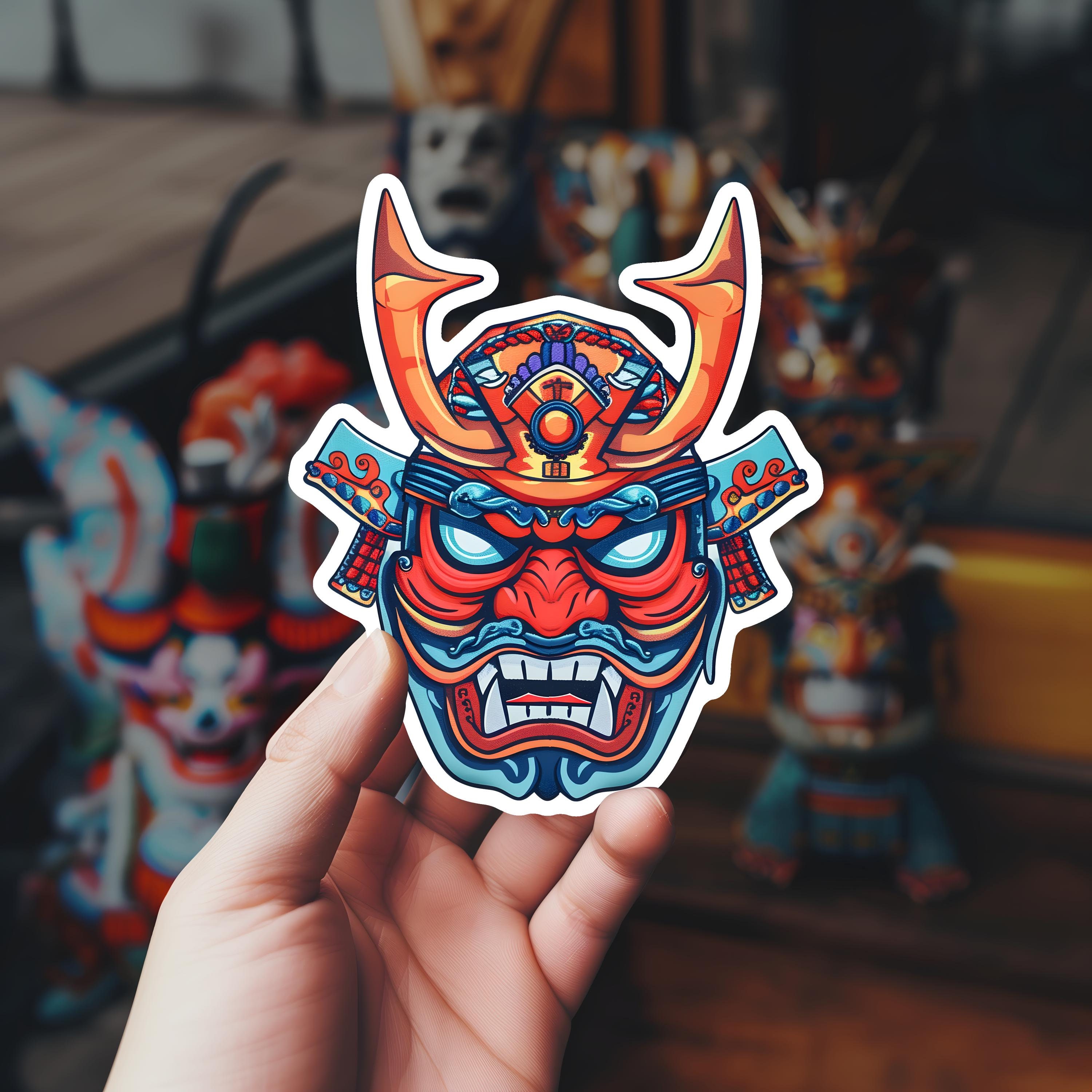 Ronin Samurai Mask #10 - Vinyl Sticker - Etsy