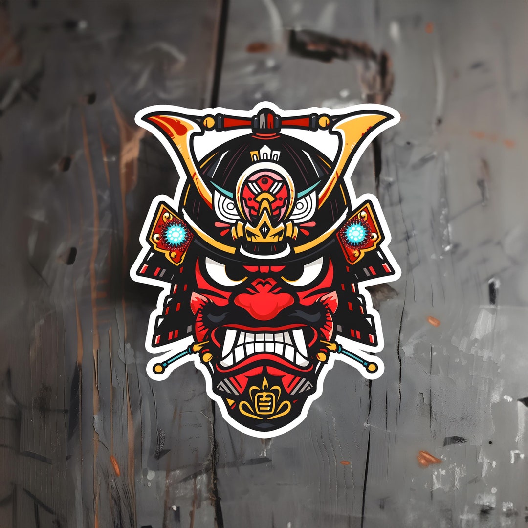 Ronin Samurai Mask 6 Vinyl Sticker - Etsy