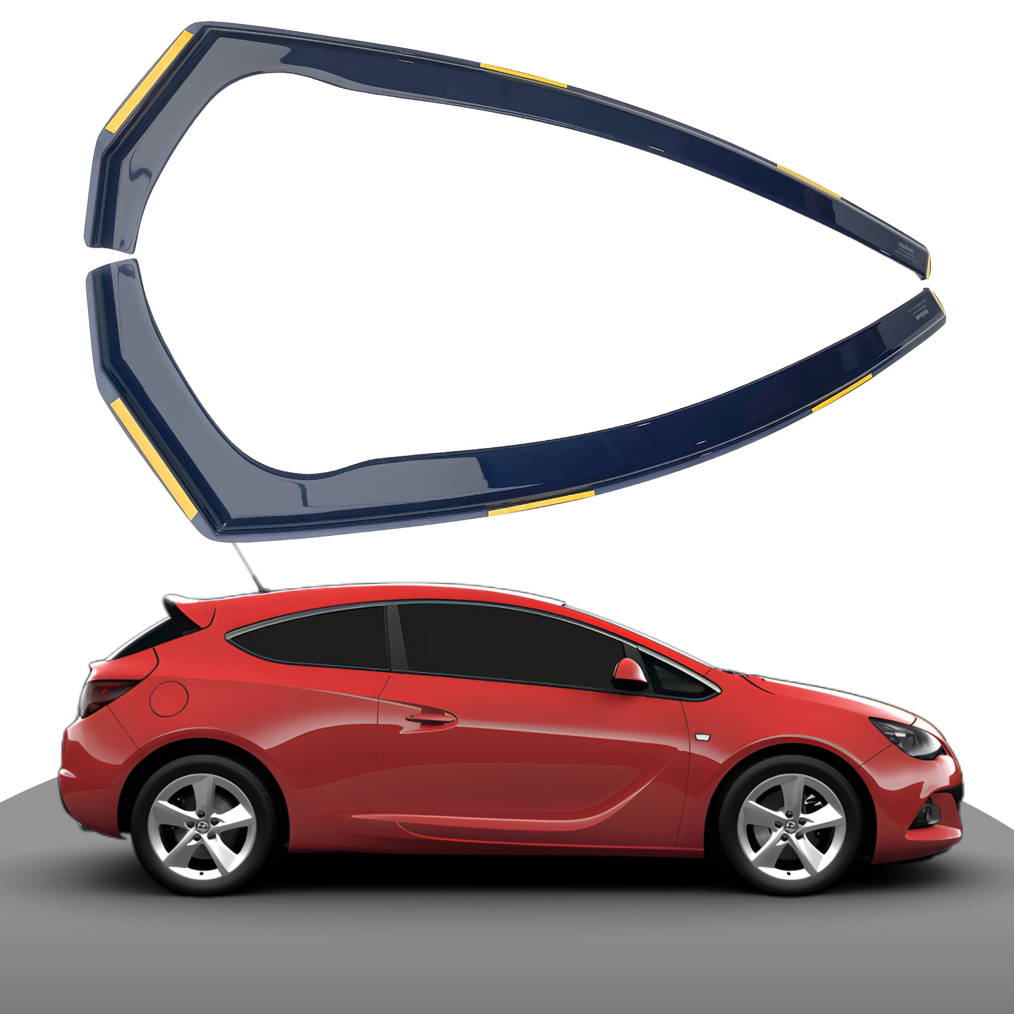 Wind Deflectors for Vauxhall Astra J MK6 GTC 2010 2015 3 Doors 2pc Tinted by Haibak Etsy