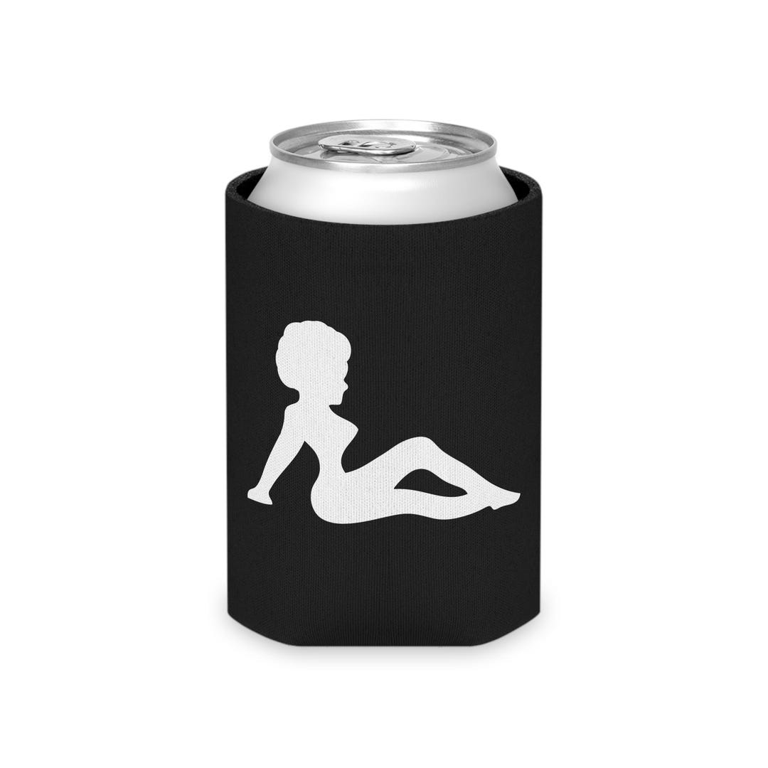 Mud Flap Girl With Afro Can Cooler, Afro Pin-up Can Cooler, Retro Can ...