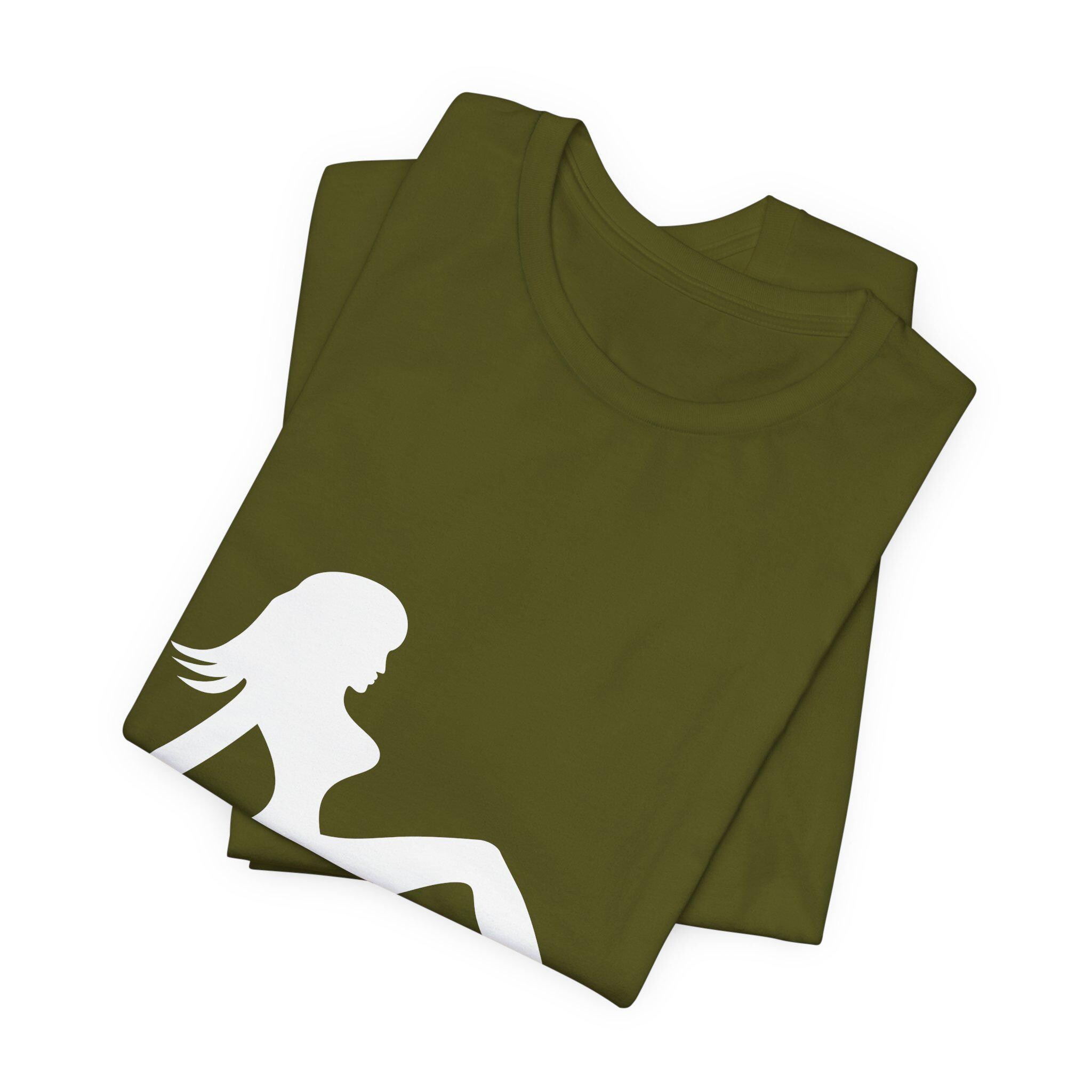 Mud Flap Girl Design White on a Unisex Jersey Short Sleeve Tee, Trucker ...