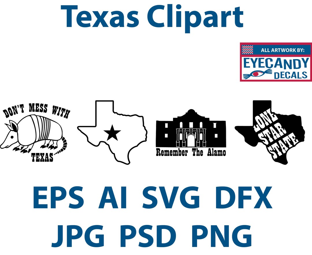 Texas Vector Clipart - Etsy