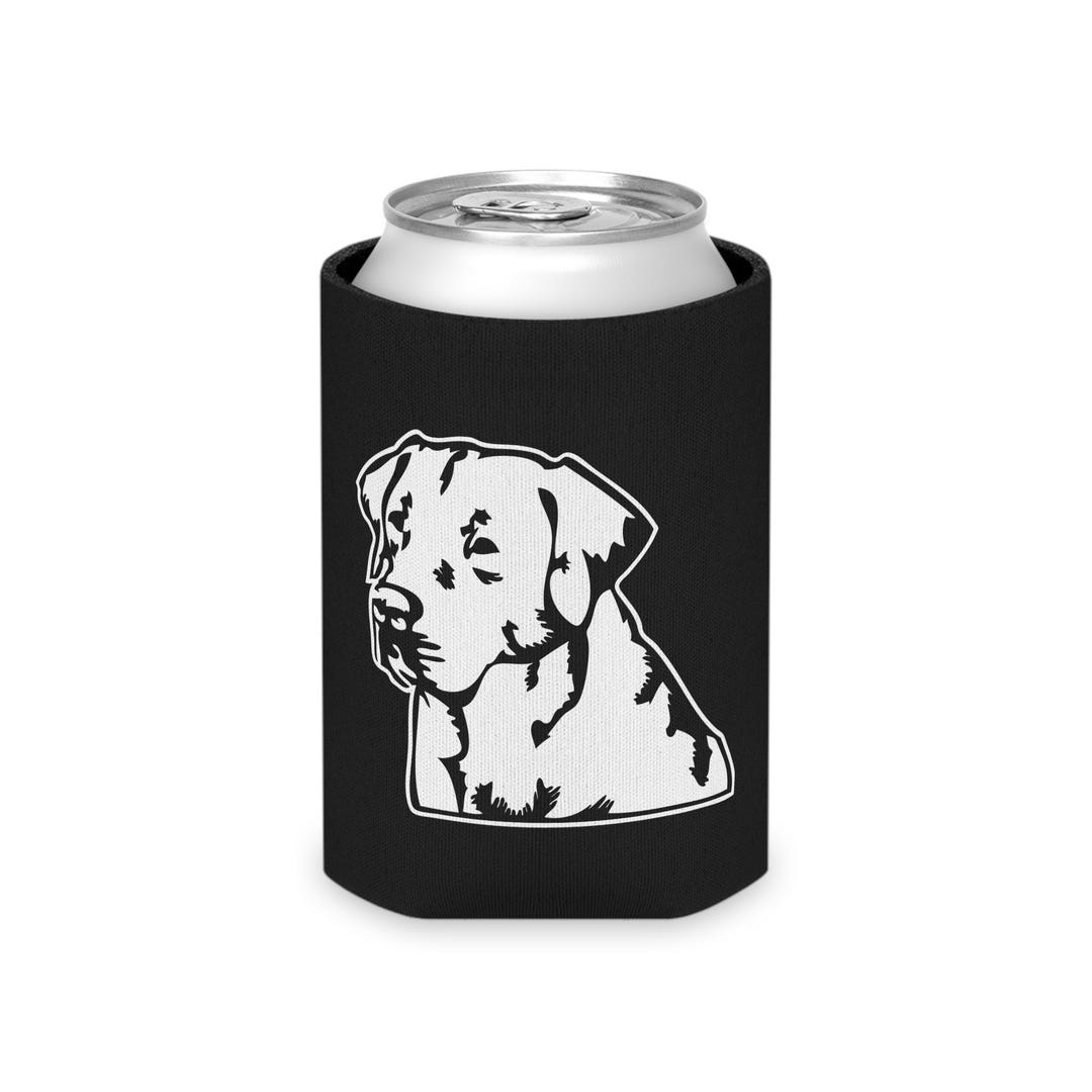 Labrador Dog Head Design on a Can Cooler, Labrador Retriever Drink ...