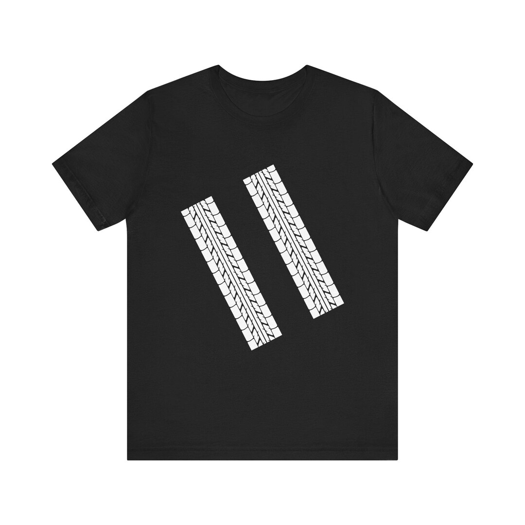 Tire Tread Design White on a Unisex Jersey Short Sleeve Tee, Tire Track ...
