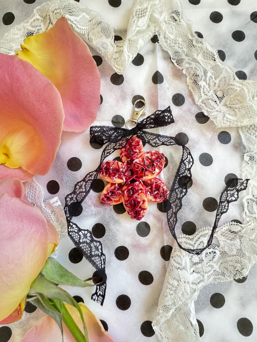 Gorey Goth Flesh Eating Flower Lily Bag Charm - Etsy