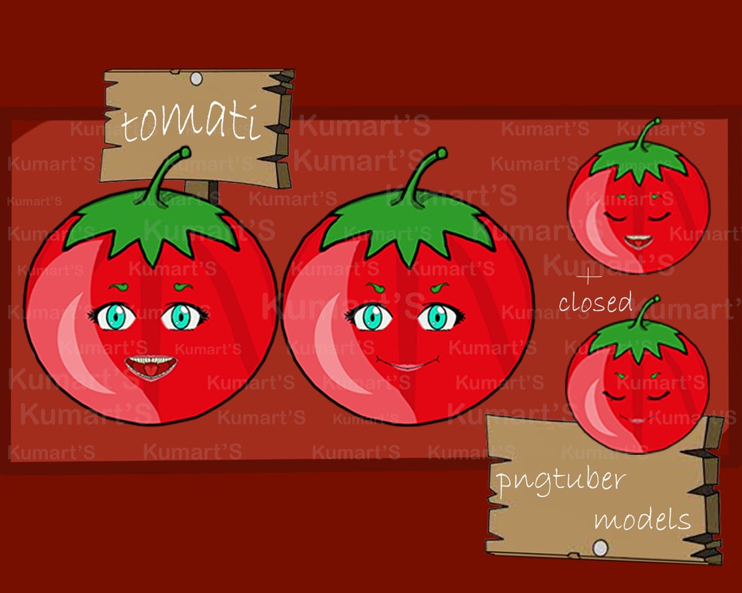 Pngtuber Tomato Cute Vegetable Chibi Kawaii Twitch Youtube Vtuber ...