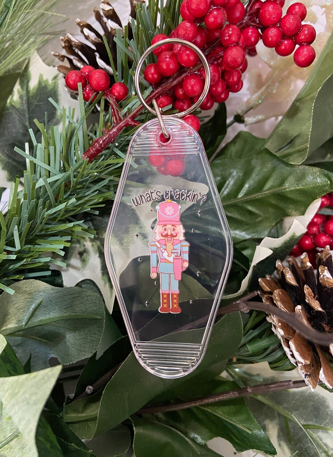 Christmas Motel Keychain L Nutcracker L What's Crackin' L Retro ...
