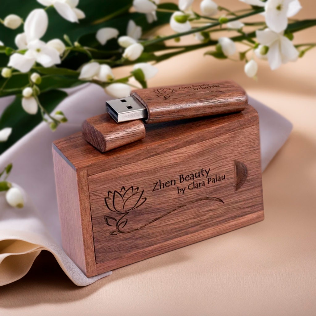 Engraved Wooden USB Drive With Box: Personalized Wedding Photo Gift - Etsy