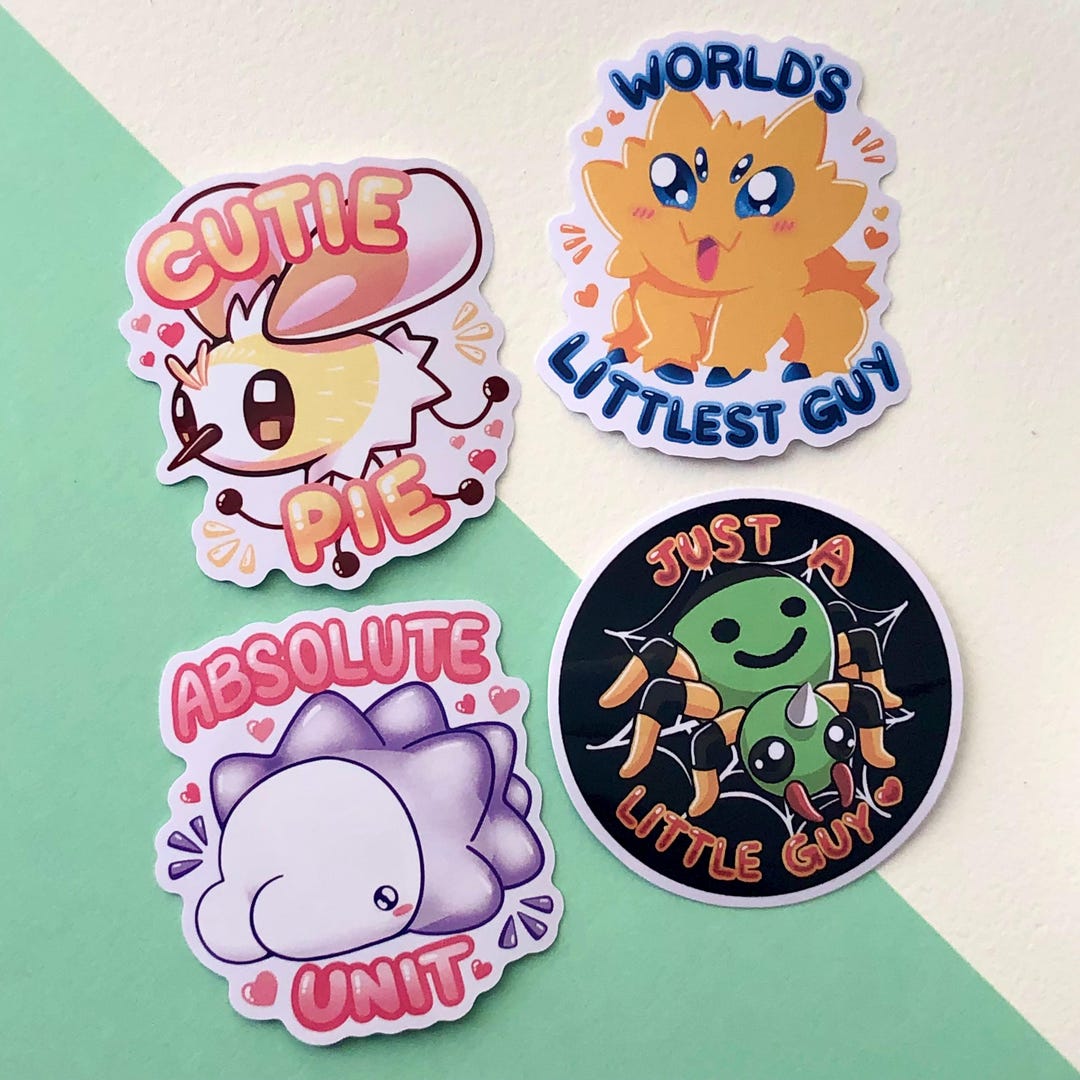 Silly Bug Type Vinyl Sticker Pack 3" (4 Stickers) - Etsy