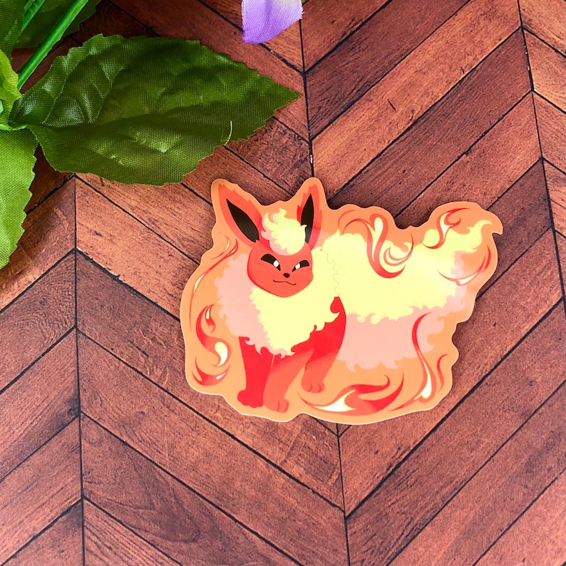 Eeveelution Vinyl Sticker Pack 3 4 Stickers Flareon Vaporeon Jolteon ...