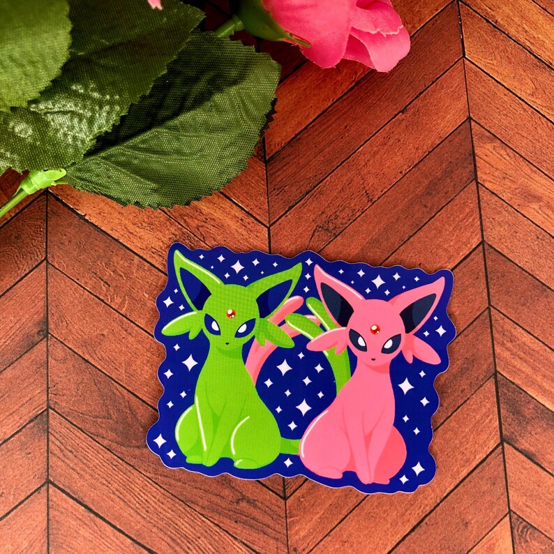 Eeveelution Vinyl Sticker Pack 3 4 Stickers Umbreon Espeon Glaceon ...