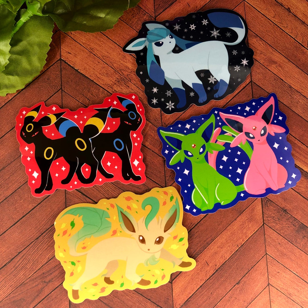 Eeveelution Vinyl Sticker Pack 3” (4 Stickers) | Umbreon Espeon Glaceon ...