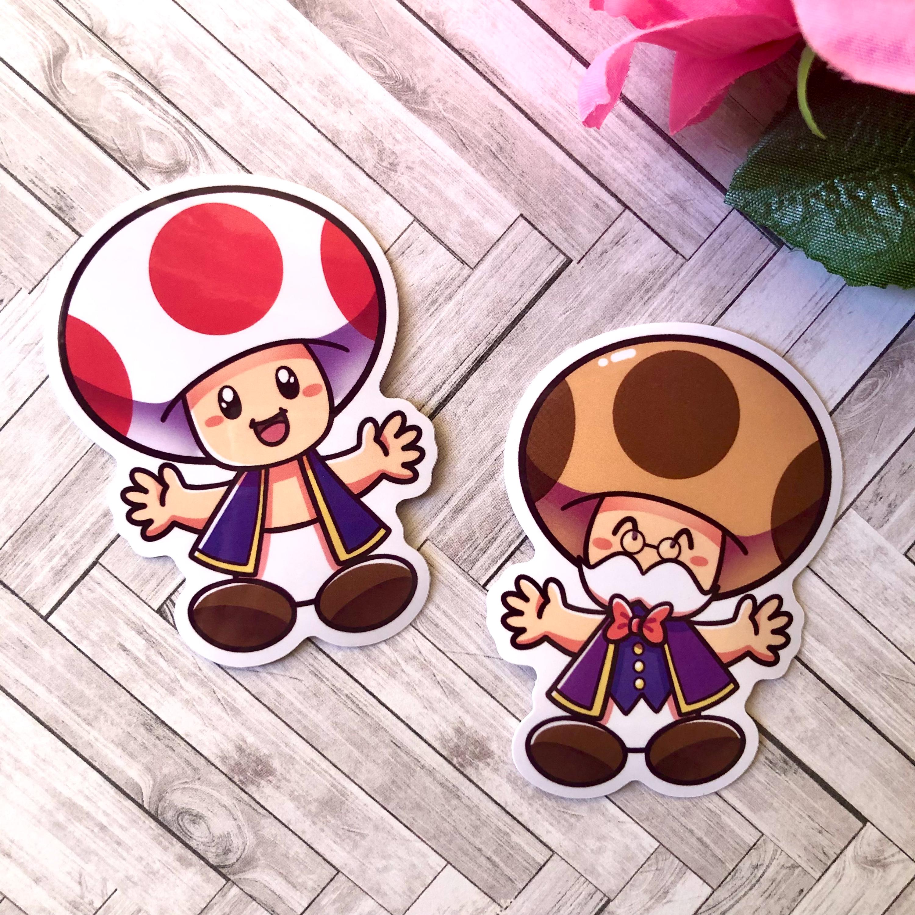 Mario Princesses and Toads Vinyl Sticker Pack 3" (4 Stickers) - Etsy