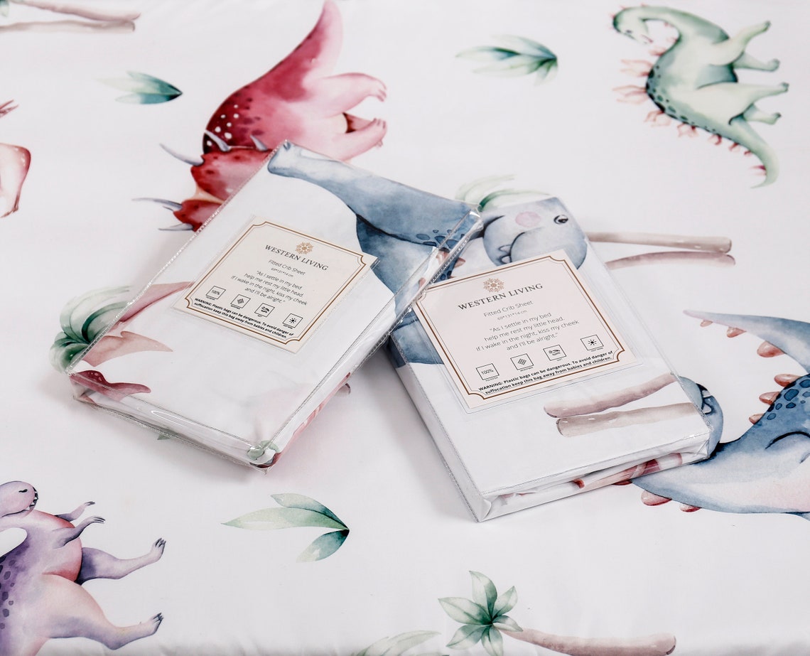 Unisex Dinosaur Crib Sheet - Etsy