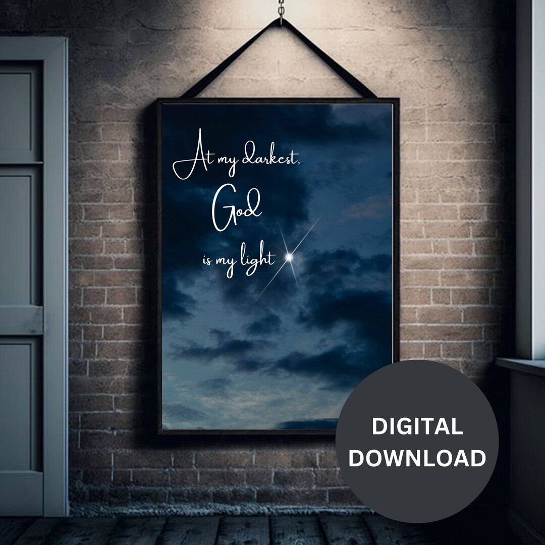 Digital Wall Art, Printable Bible Verse, Scripture, Christian Script - Etsy